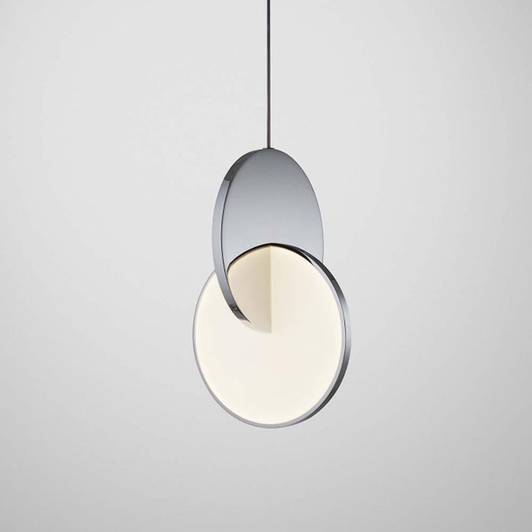 Eclipse pendant light polished chrome For Sale at 1stDibs
