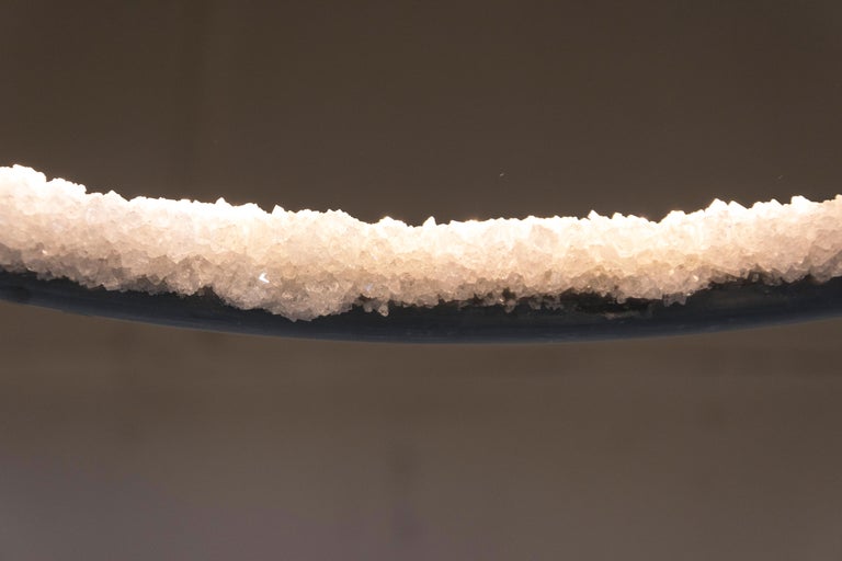 Eclipse Round Crystal Light Object by Isaac Monté For Sale at 1stDibs