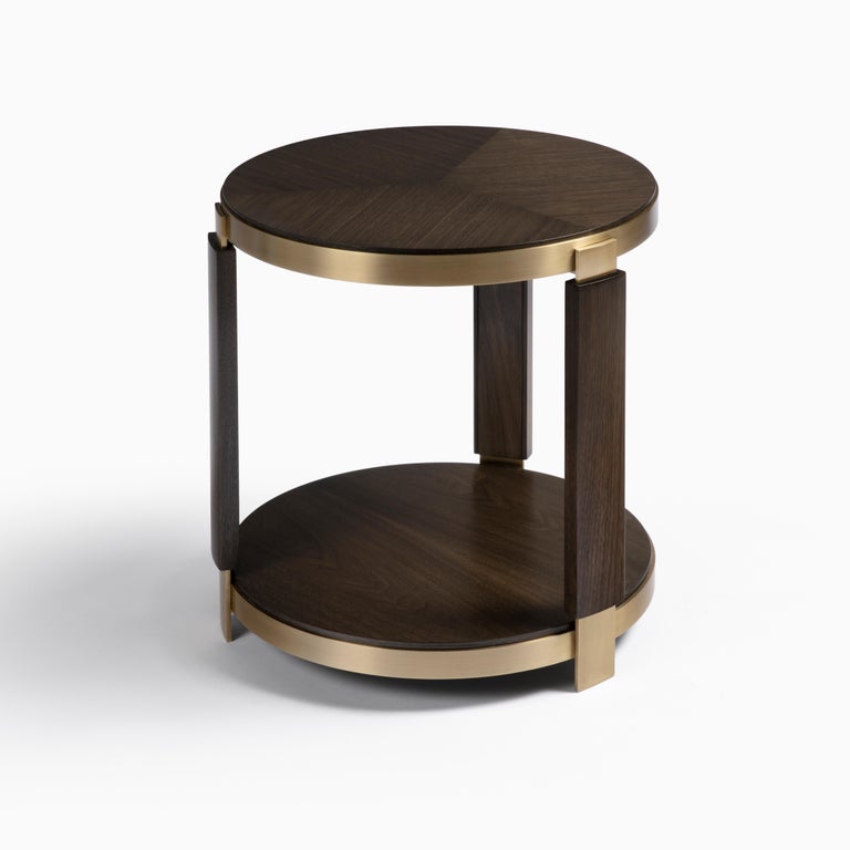 Eclipse Side Table in Wood and Metal For Sale at 1stDibs