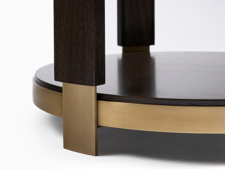 Eclipse Side Table in Wood and Metal For Sale at 1stDibs