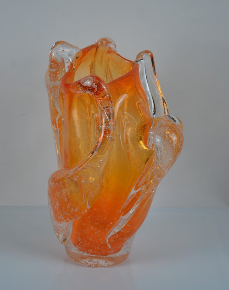 Eco Crystal Vase, Amorphous Collection by BF Glass Studio For Sale at ...