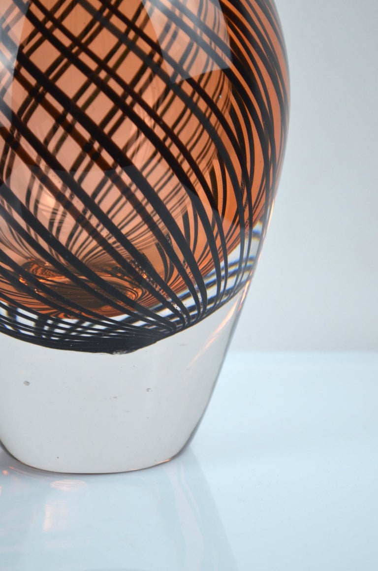 Eco Crystal Vase, Lines Collection by BF Glass Studio For Sale at 1stDibs