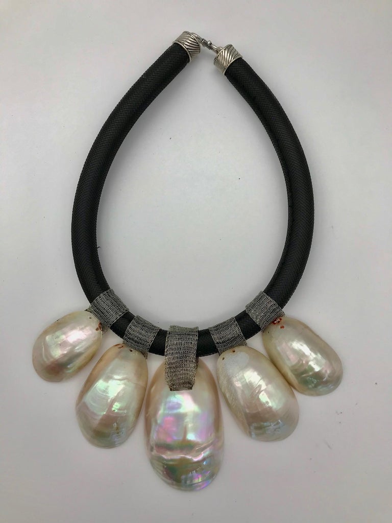 Sylvia Gottwald ,Pink Mother of Pearl ,Up -cycled, Eco-luxe Statement ...