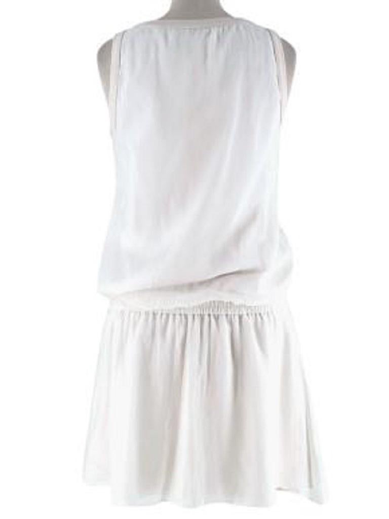 Ecru Silk Drop-Waist Dress For Sale at 1stDibs