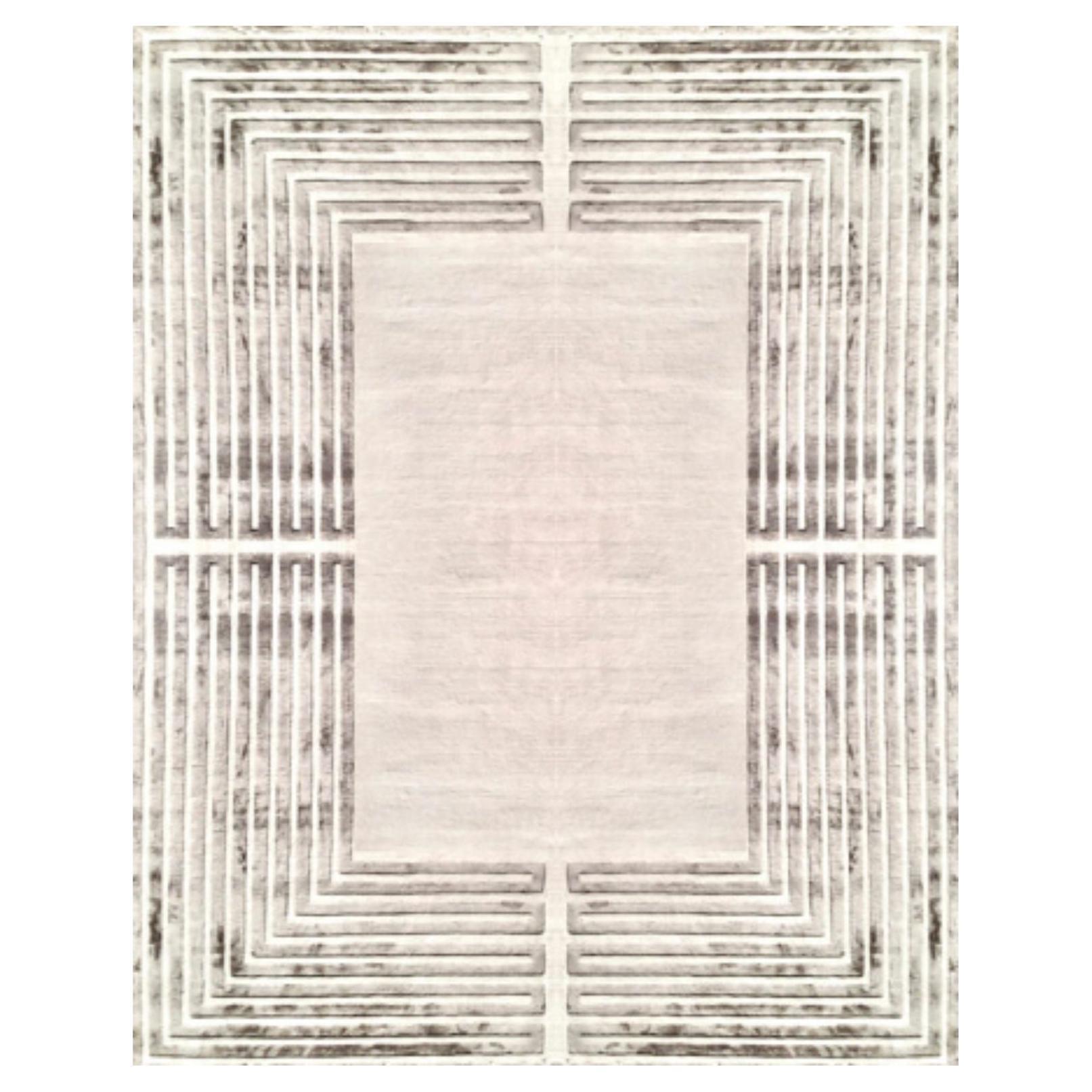 Contemporary Shiny Black Viscose Rug by Deanna Comelllini In Stock ...