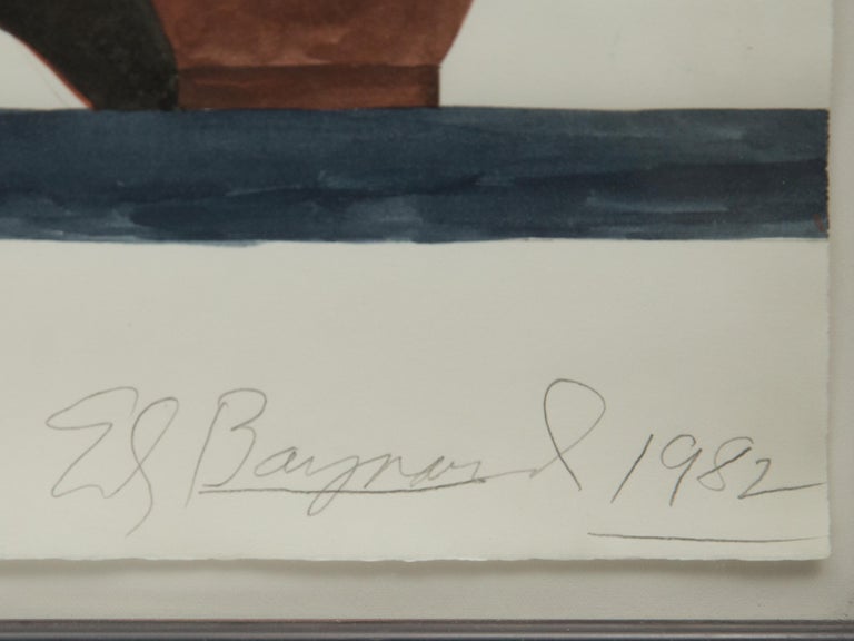 Ed Baynard Original Watercolor, Signed in Pencil and Dated 1982 at 1stDibs