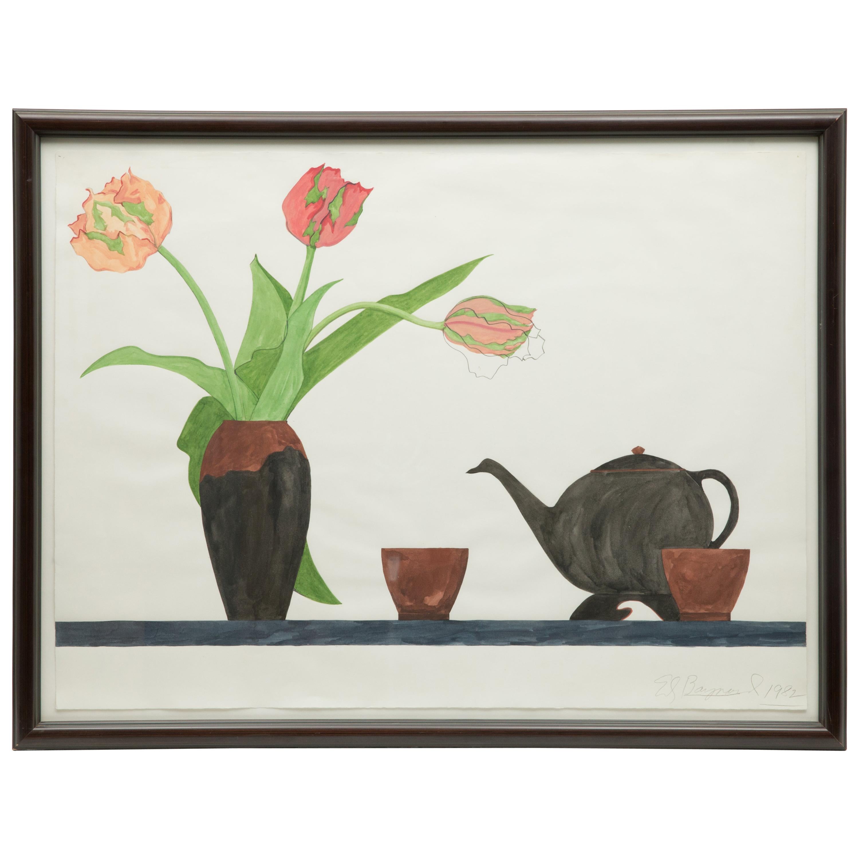 Ed Baynard Original Watercolor, Signed in Pencil and Dated 1982 at 1stDibs