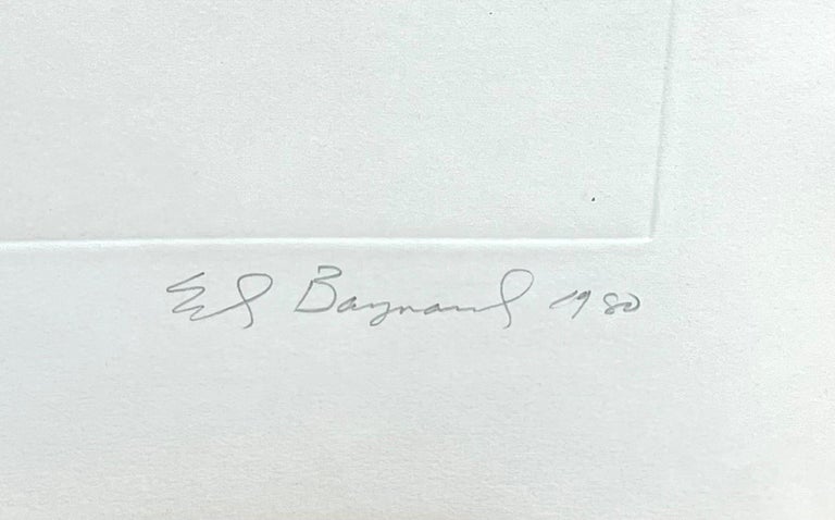 Ed Baynard - Zen Minimalist Flowers Etching American Modernist Ed ...