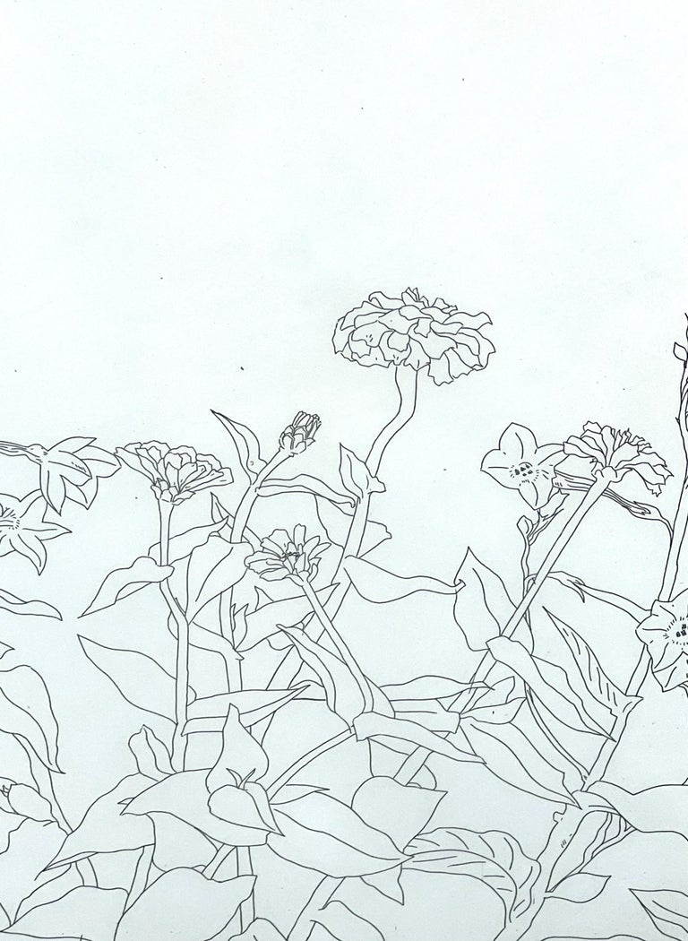 Ed Baynard - Zen Minimalist Flowers Etching American Modernist Ed ...