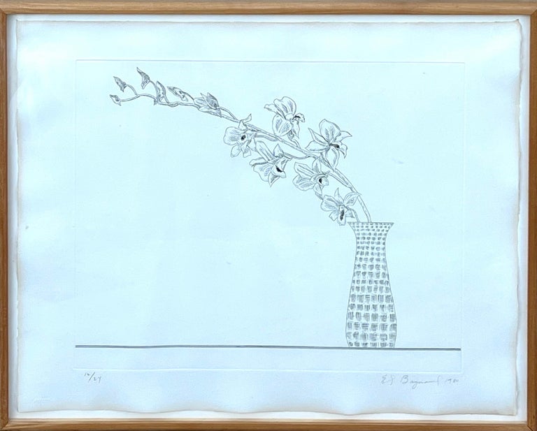Ed Baynard - Zen Minimalist Flowers Etching American Modernist Ed ...