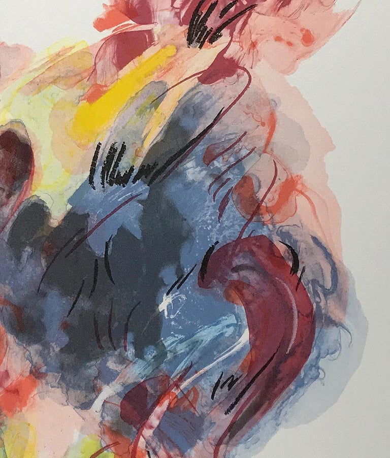 Ed Colker - Two Dancers (a colorful abstract lithograph based on ...