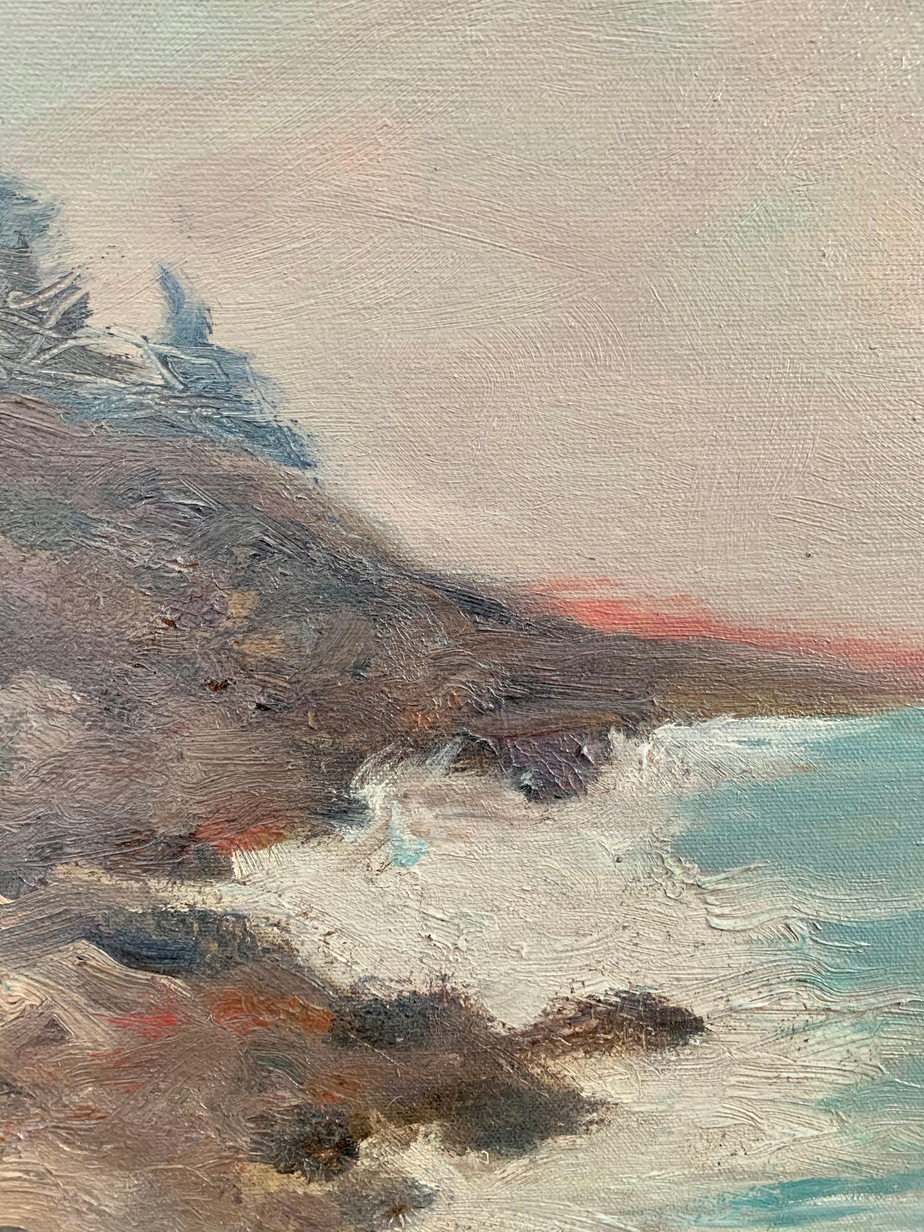 Ed Hicks Original Nantucket Oil Painting Burning Off For Sale at ...