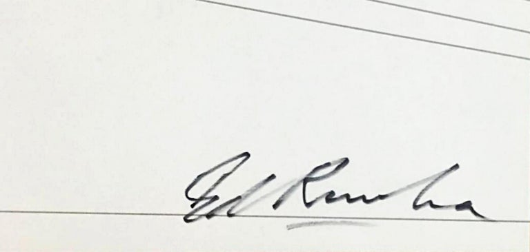 Ed Ruscha - 20th LA Film Fest (Hand Signed) For Sale at 1stDibs