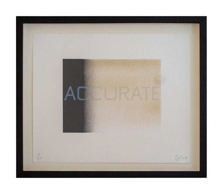 Ed Ruscha - Accurate For Sale at 1stDibs