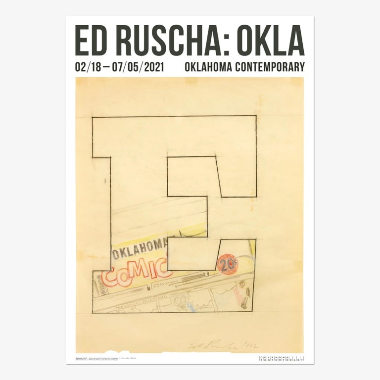Ed Ruscha: OKLA, Original Oklahoma Contemporary Exhibition Poster ...