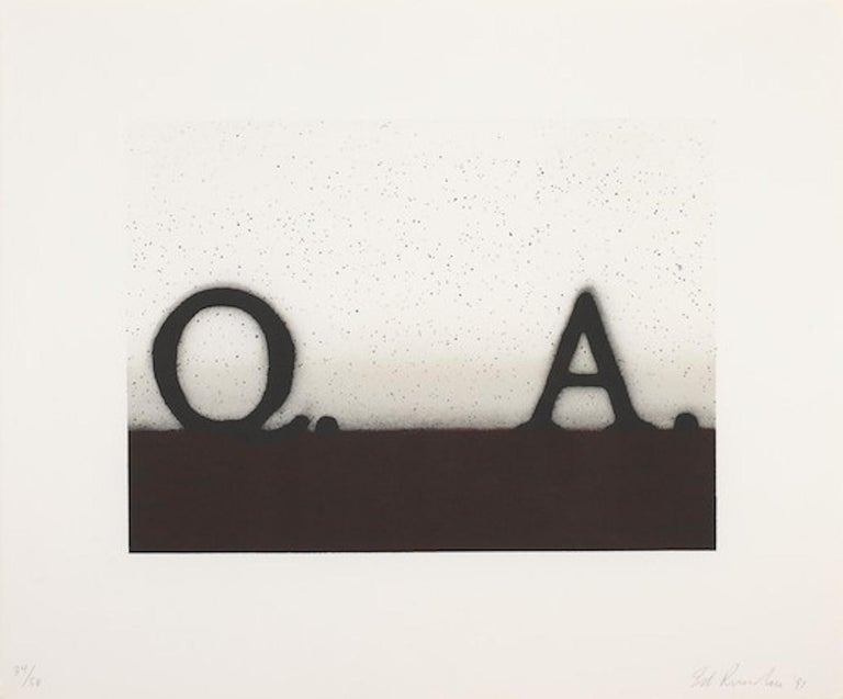 Ed Ruscha - Ed Ruscha 'Question and Answer' Lithograph 1991 For Sale at ...