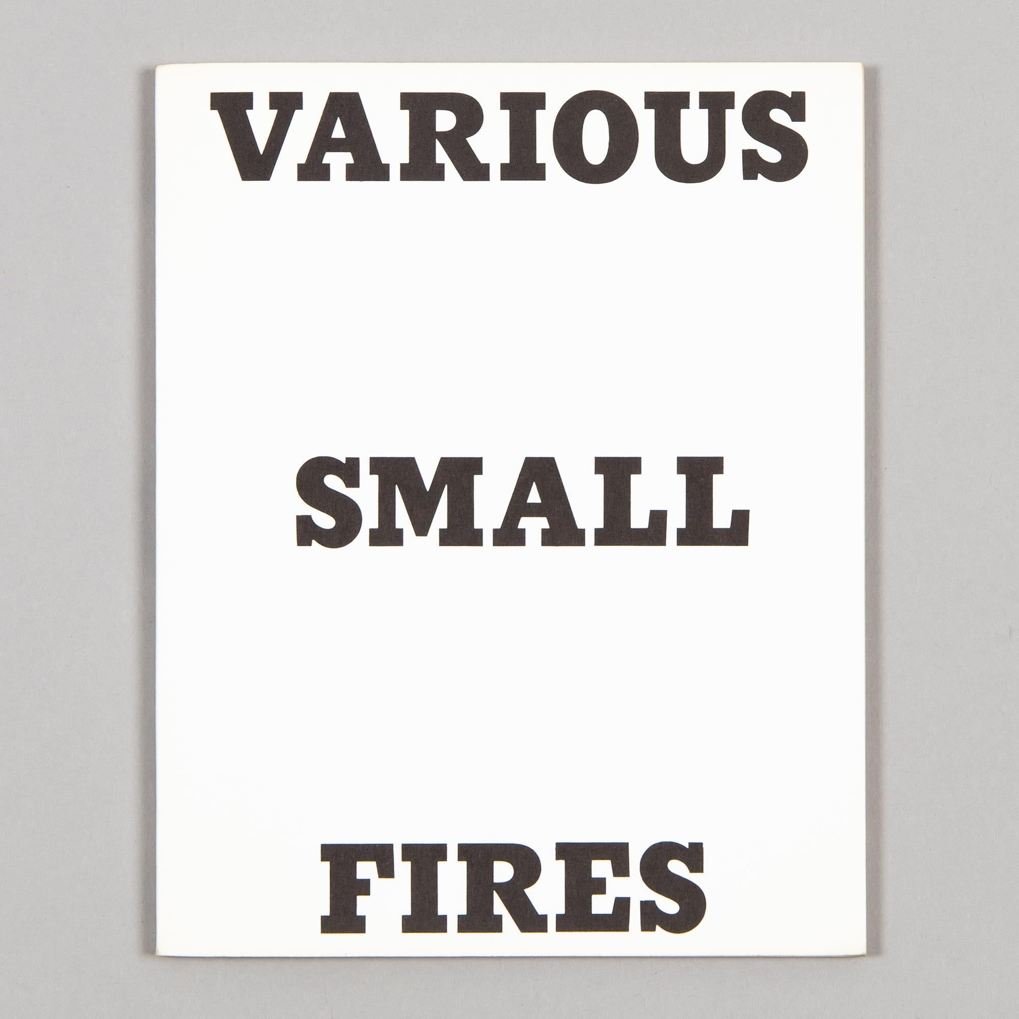 Ed Ruscha - Ed Ruscha, Various Small Fires and Milk - Pop Art ...