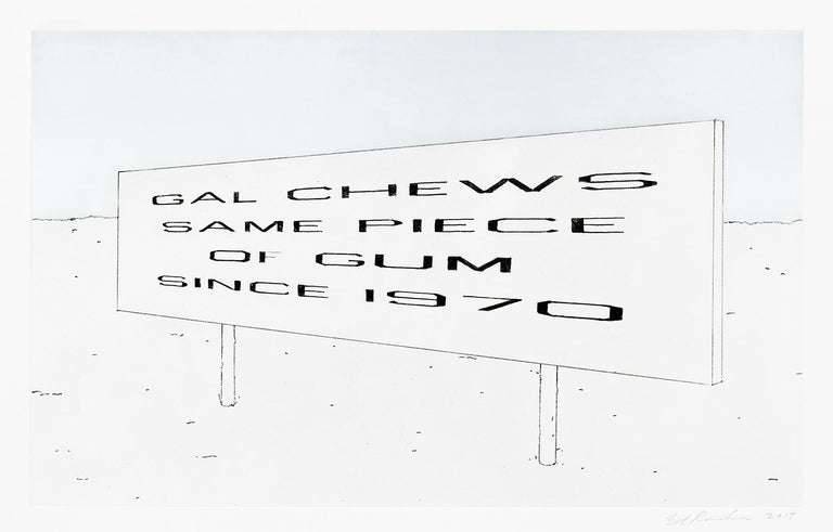Ed Ruscha - Lonely Highway For Sale at 1stDibs