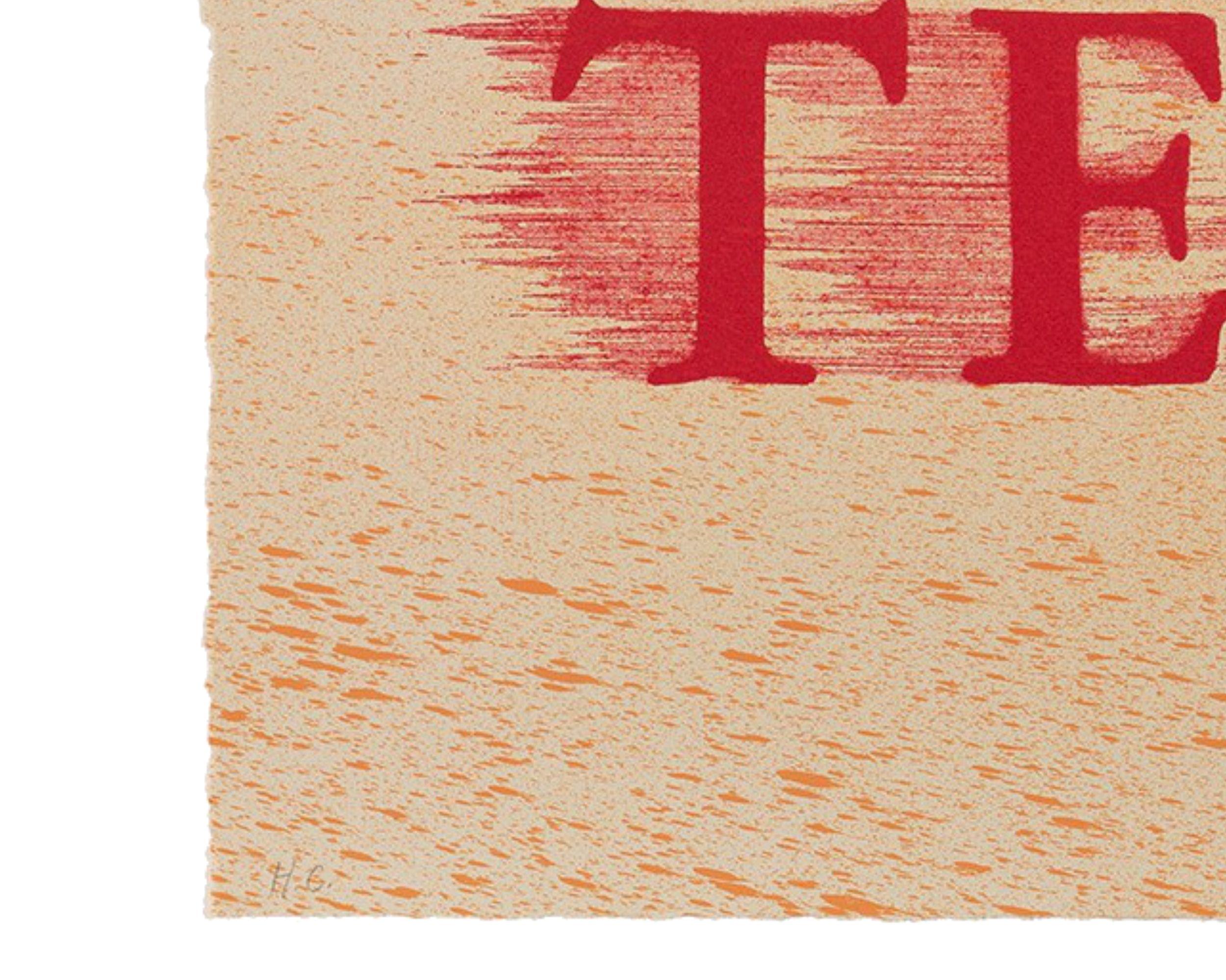 Ed Ruscha - Turbo Tears -- Print, Lithograph, Text Art by Ed Ruscha For ...