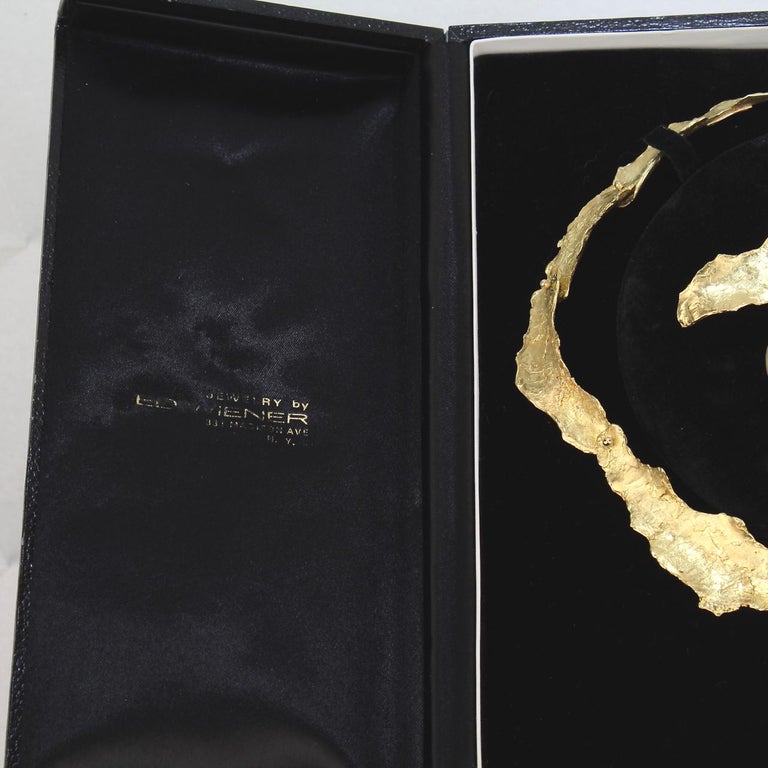 Ed Wiener 18K Gold and Baroque Pearl Modernist Choker Necklace and ...