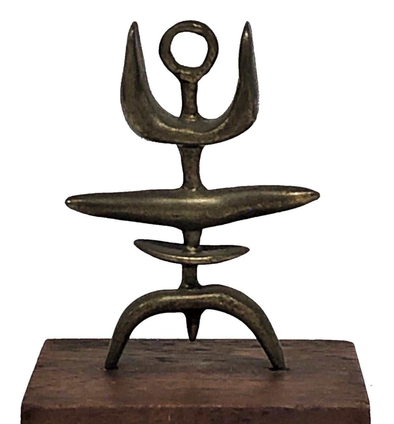 Ed Wiener, A Pair of Abstract Modernist Miniature Bronze Sculptures, ca ...