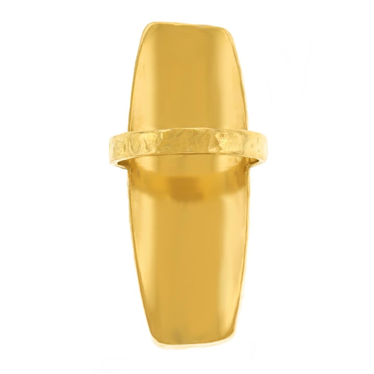 Ed Wiener Modernist Gold Ring circa 1970s New York at 1stDibs