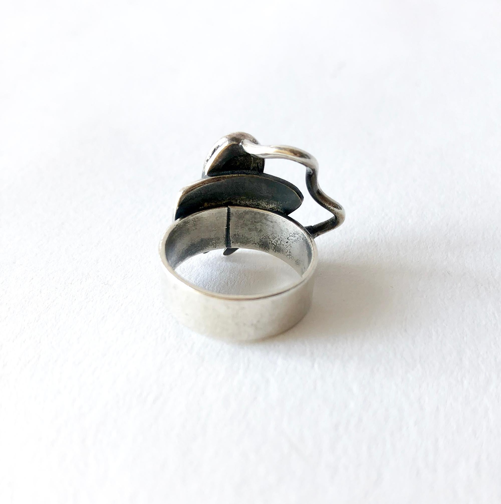 Ed Wiener Sterling Silver Bloodstone New York American Modernist Studio ...