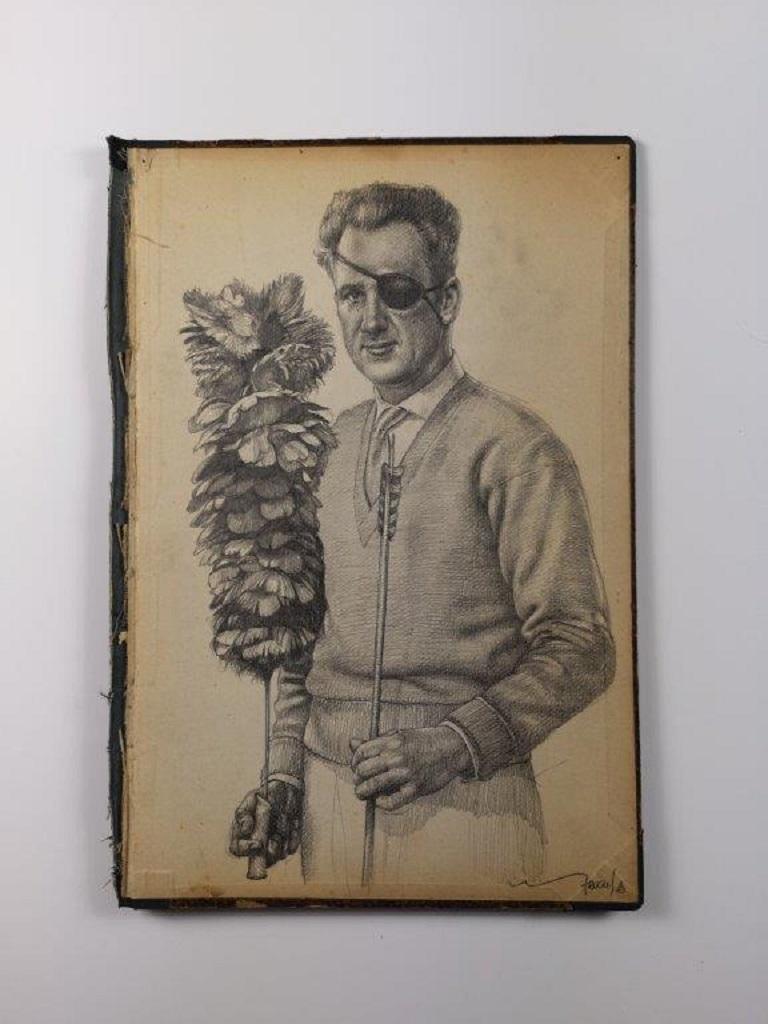 Eddy Stevens - Het Hedendaags Verleden 336 Mixed Media Drawing behind Glass Surrealist In Stock ...