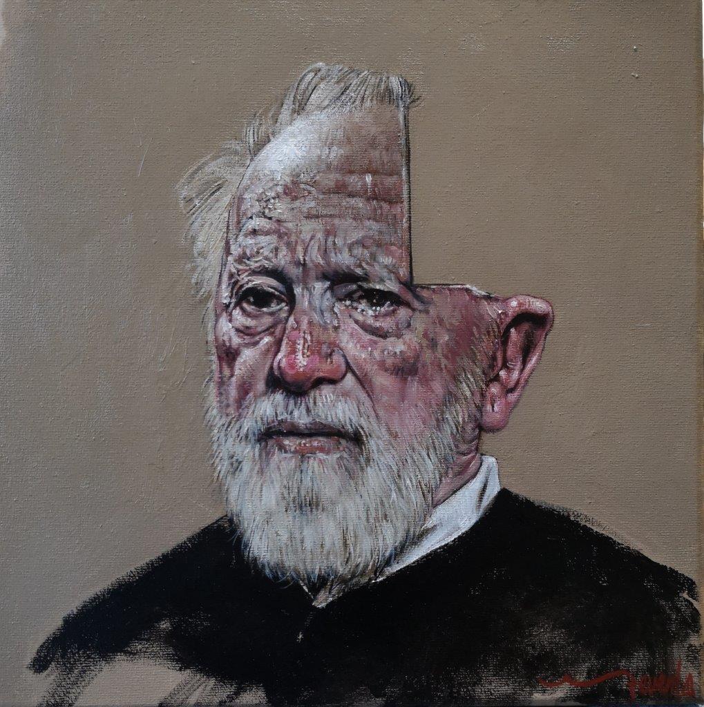 Eddy Stevens - Het Hedendaags Verleden K209 Contemporary Past Oil on Linnen Painting Surrealist ...