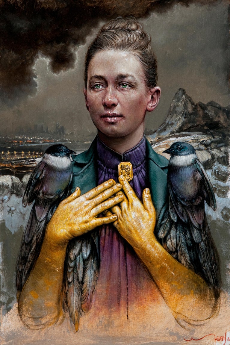 Eddy Stevens - Unconfirmed Experiment no. 25 Oil Painting on Canvas ...