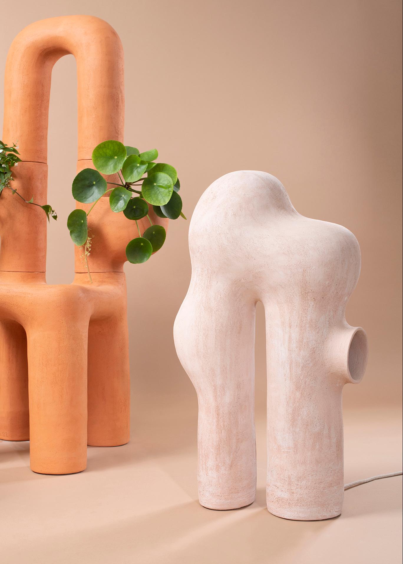 Eden #1 Terracotta Clay Chair by Elisa Uberti For Sale at 1stDibs