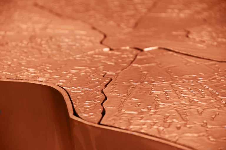 Eden Small Center Table with Copper Leaf Finish For Sale at 1stDibs ...