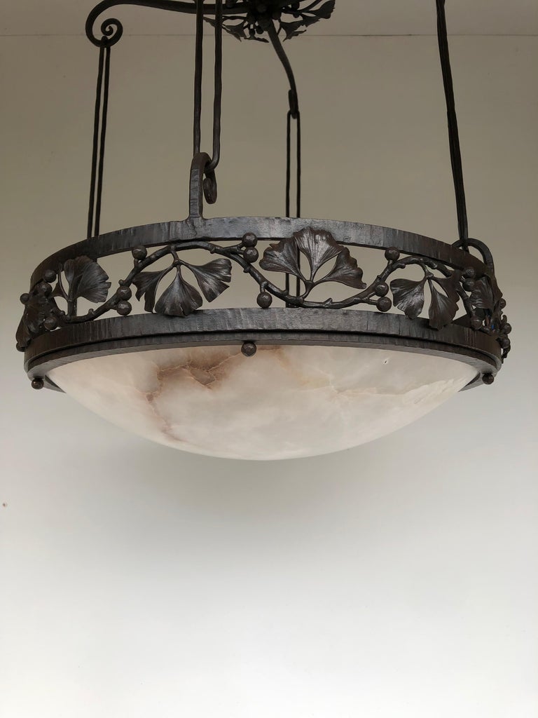 Edgar Brandt Art Deco Chandelier For Sale at 1stDibs