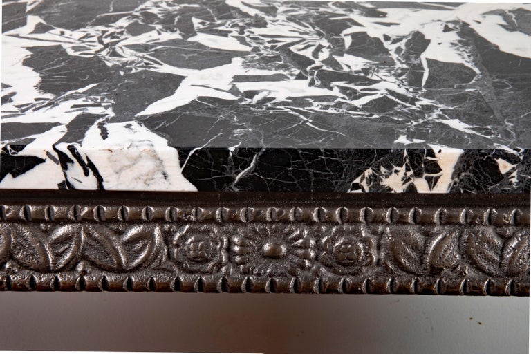 Edgar Brandt, Art Deco Console, Altesse Model, Cast Iron, Black and ...