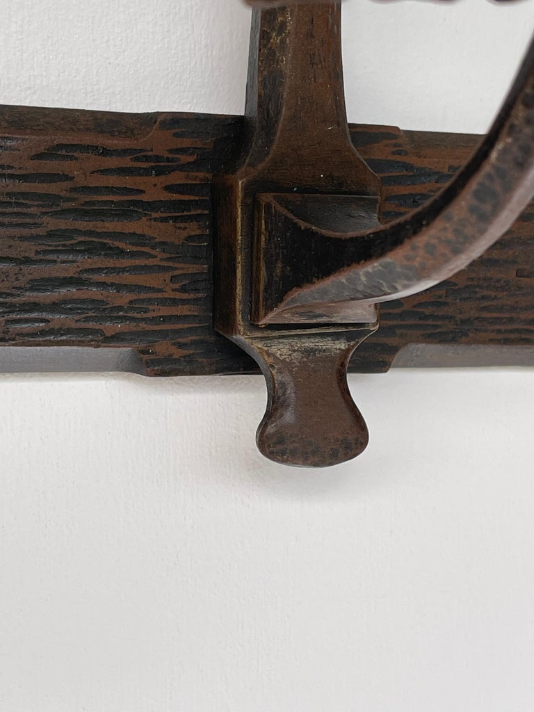 Edgar Brandt Art Deco Wrought Iron Coat Rack For Sale at 1stDibs