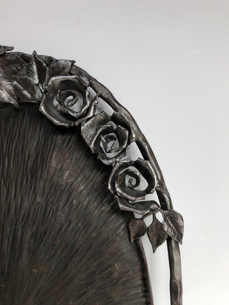 Edgar Brandt Art Deco Wrought Iron Tray For Sale at 1stDibs