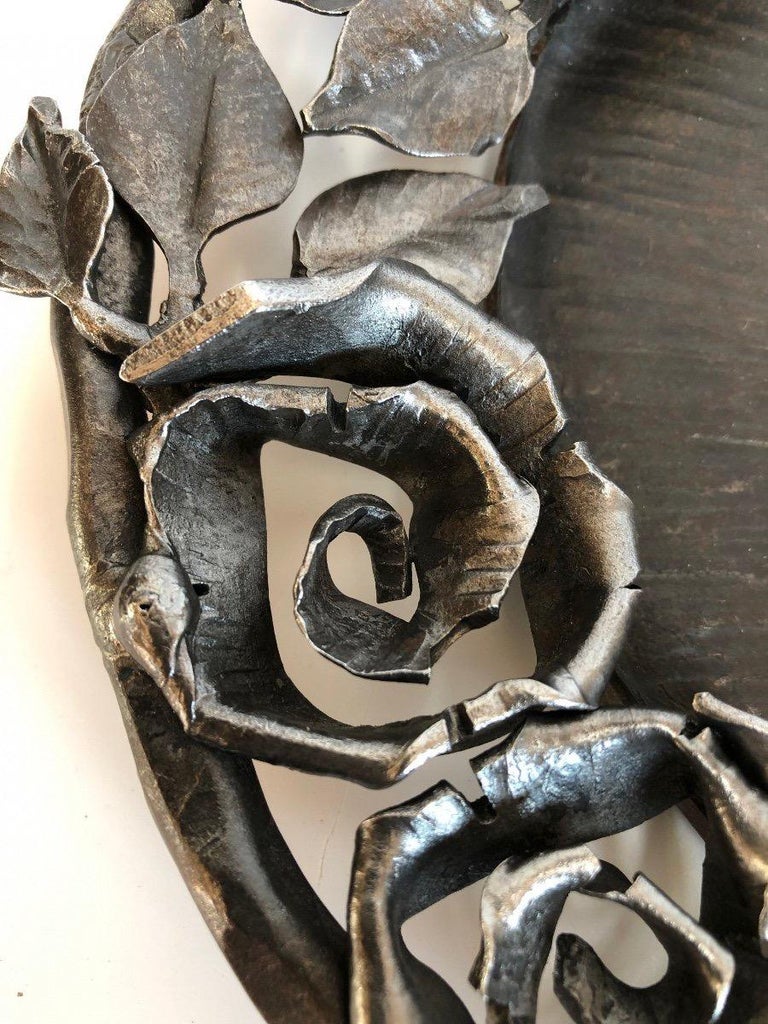 Edgar Brandt Art Deco Wrought Iron Tray For Sale at 1stDibs