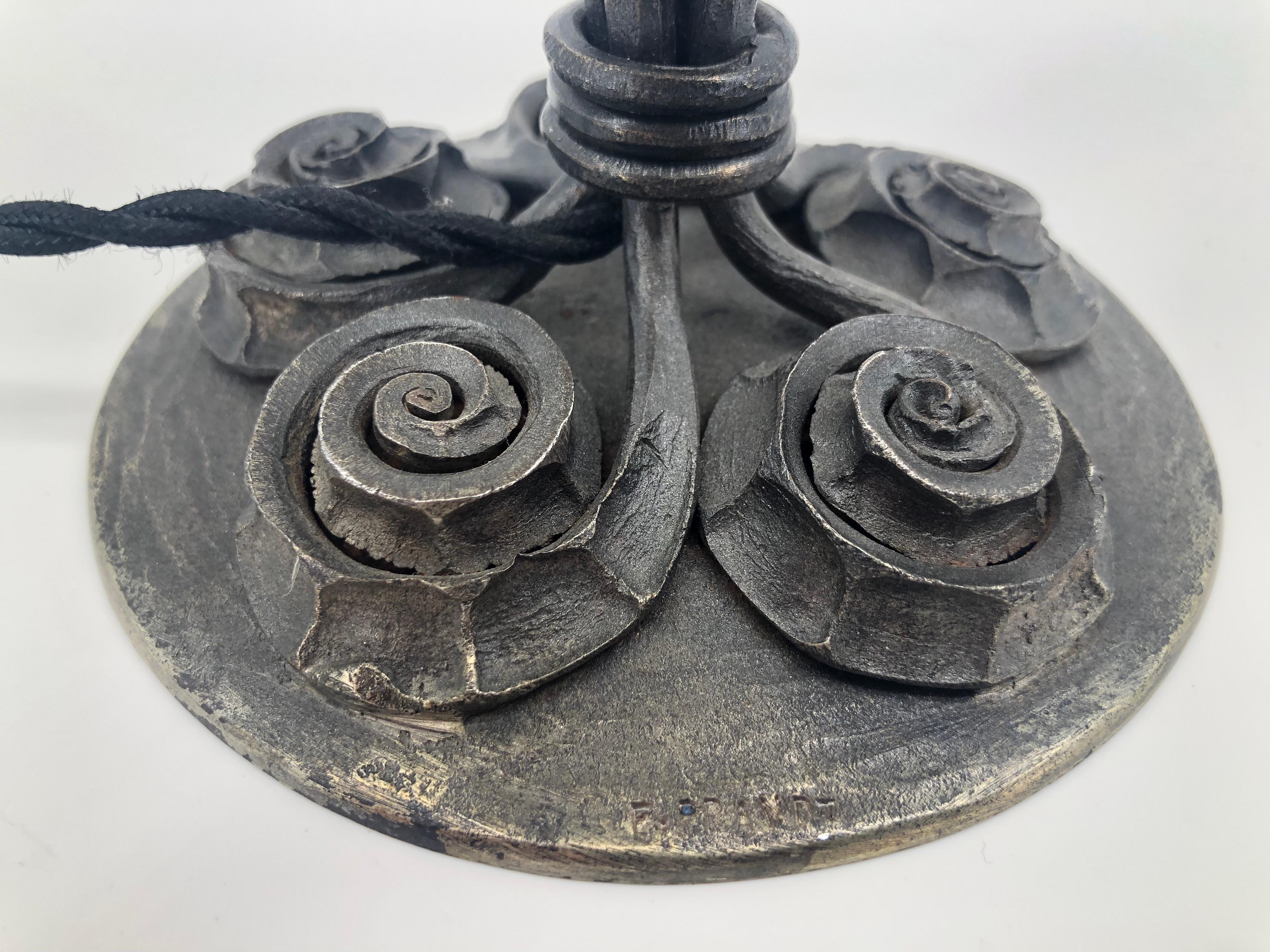 Edgar BRANDT French Art Deco Wrought-iron Table Lamp, 1920s For Sale at ...