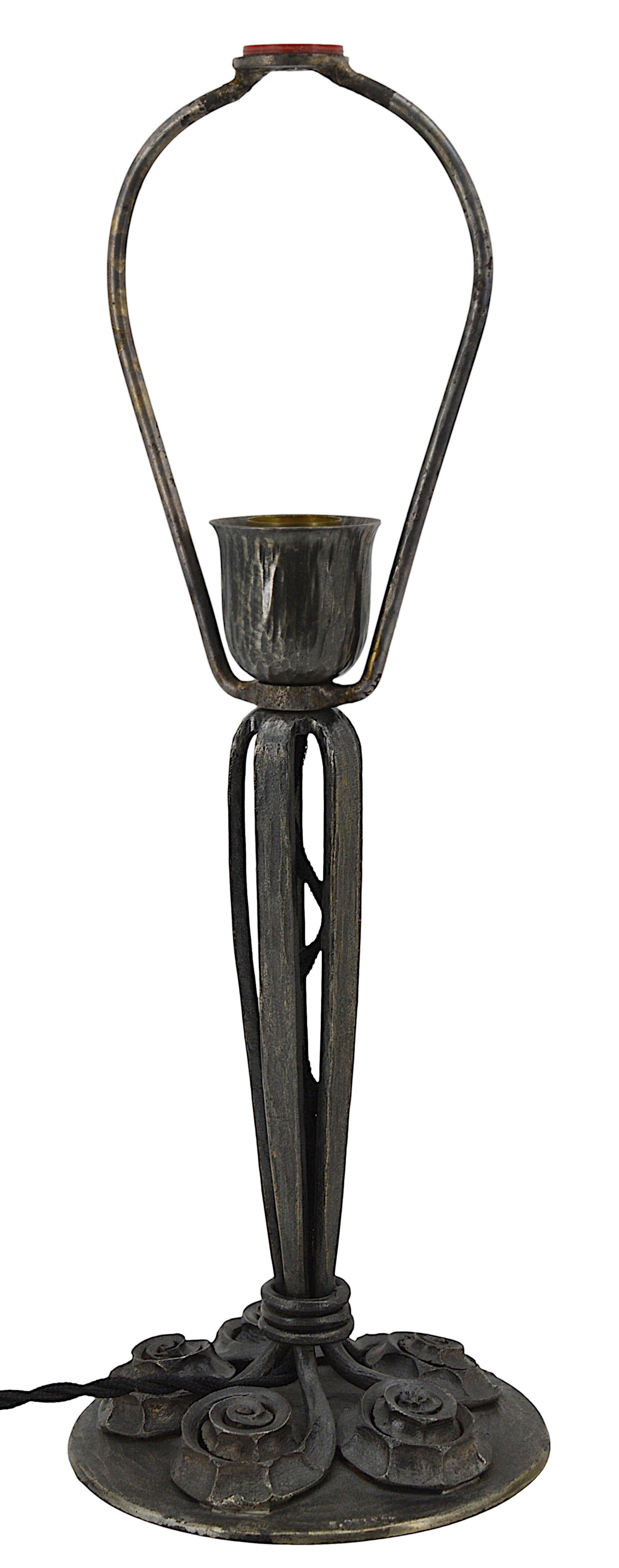 Edgar BRANDT French Art Deco Wrought-iron Table Lamp, 1920s For Sale at ...