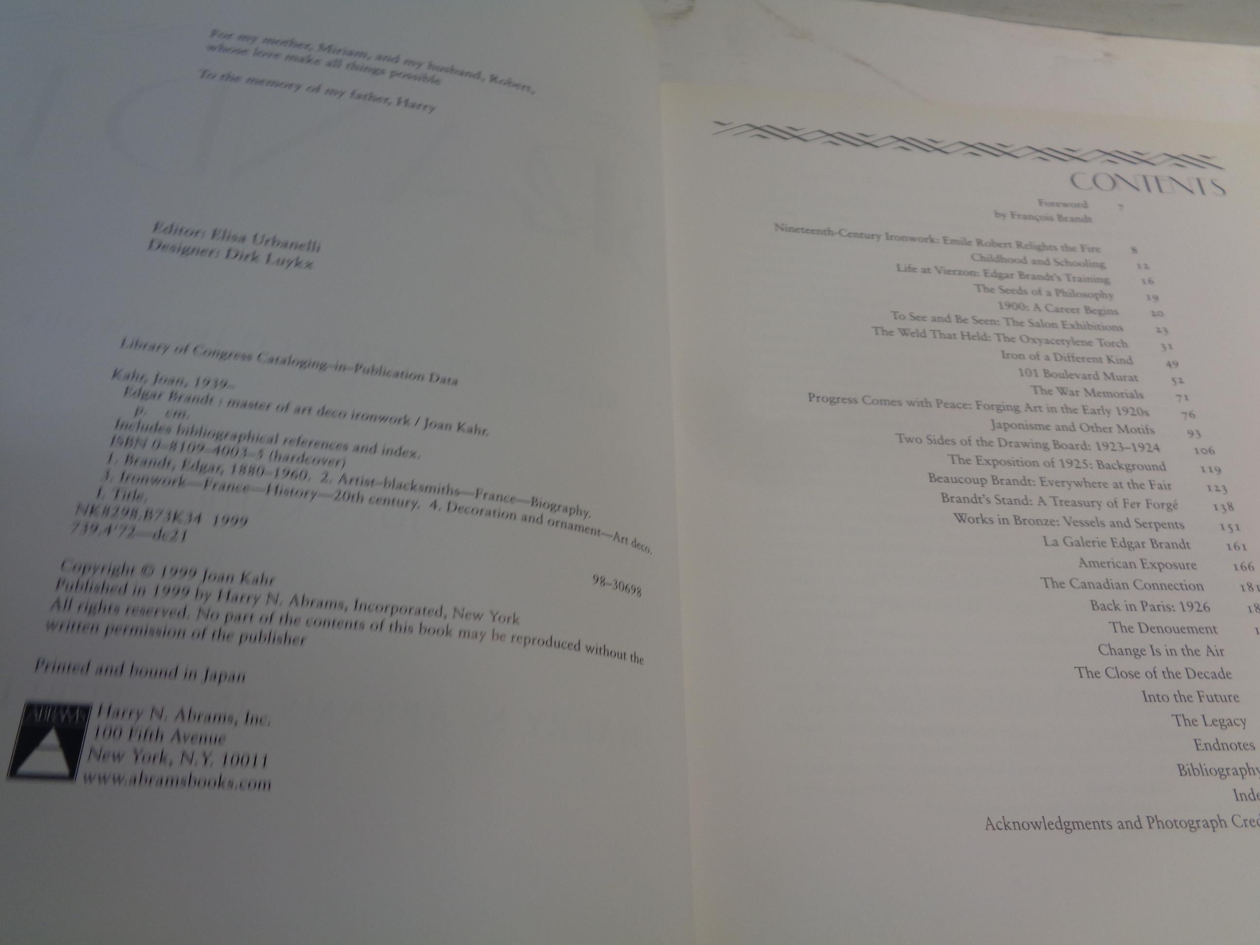 Edgar Brandt - Master Of Art Deco Ironwork - Joan Kahr - 1999 Harry N ...