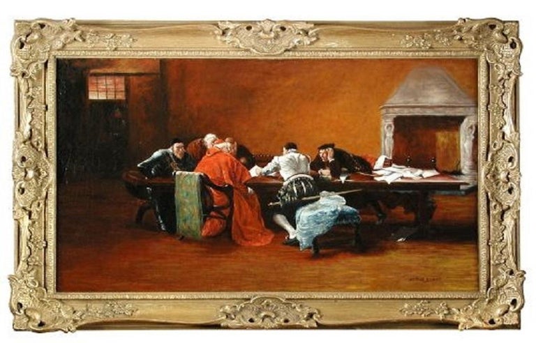 Edgar Bundy - portrait cardinal interior religious scene by Edgar Bundy ...