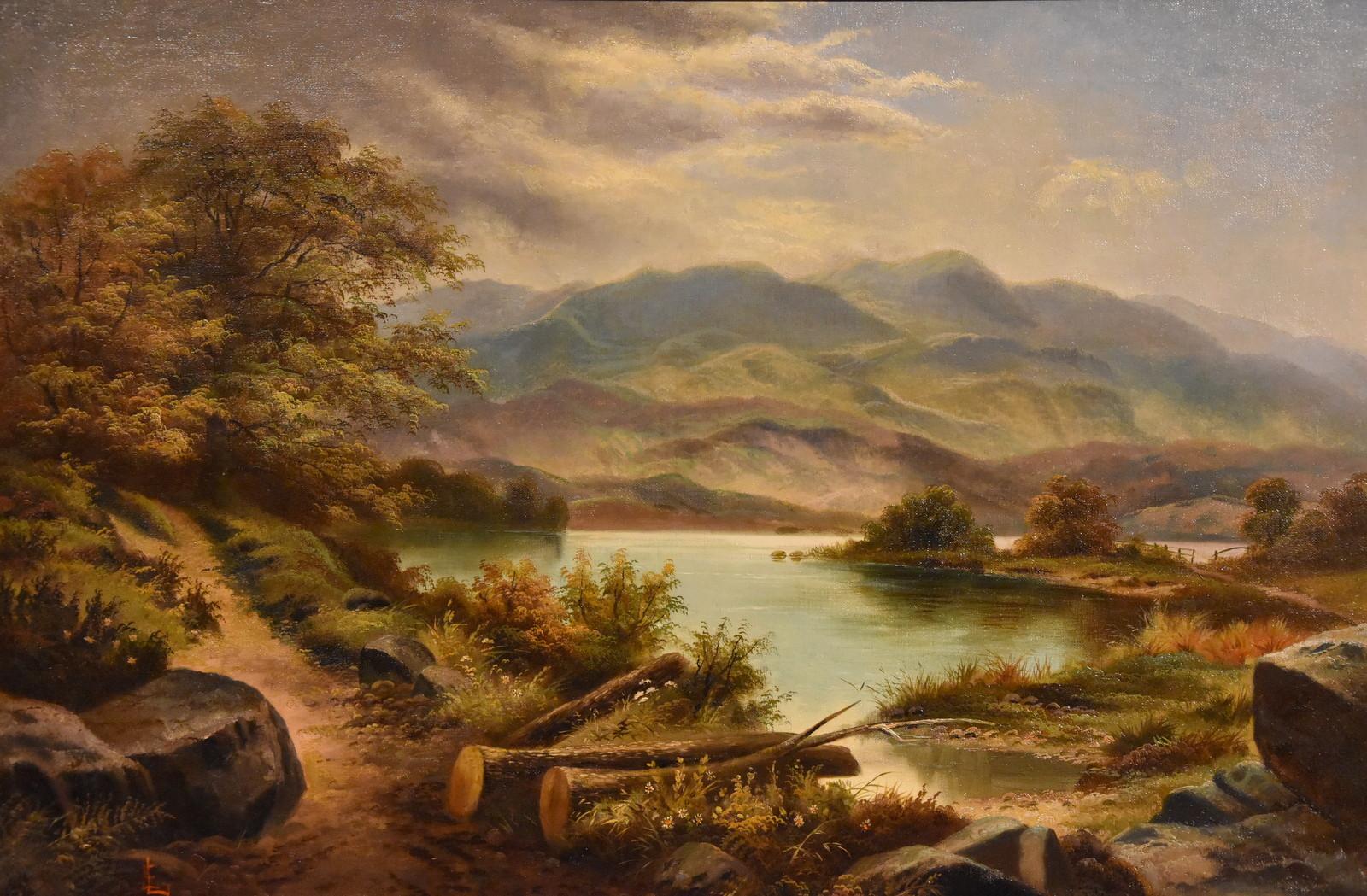 Edgar Longstaffe - Oil Painting by Edgar Longstaffe "A North Welsh ...