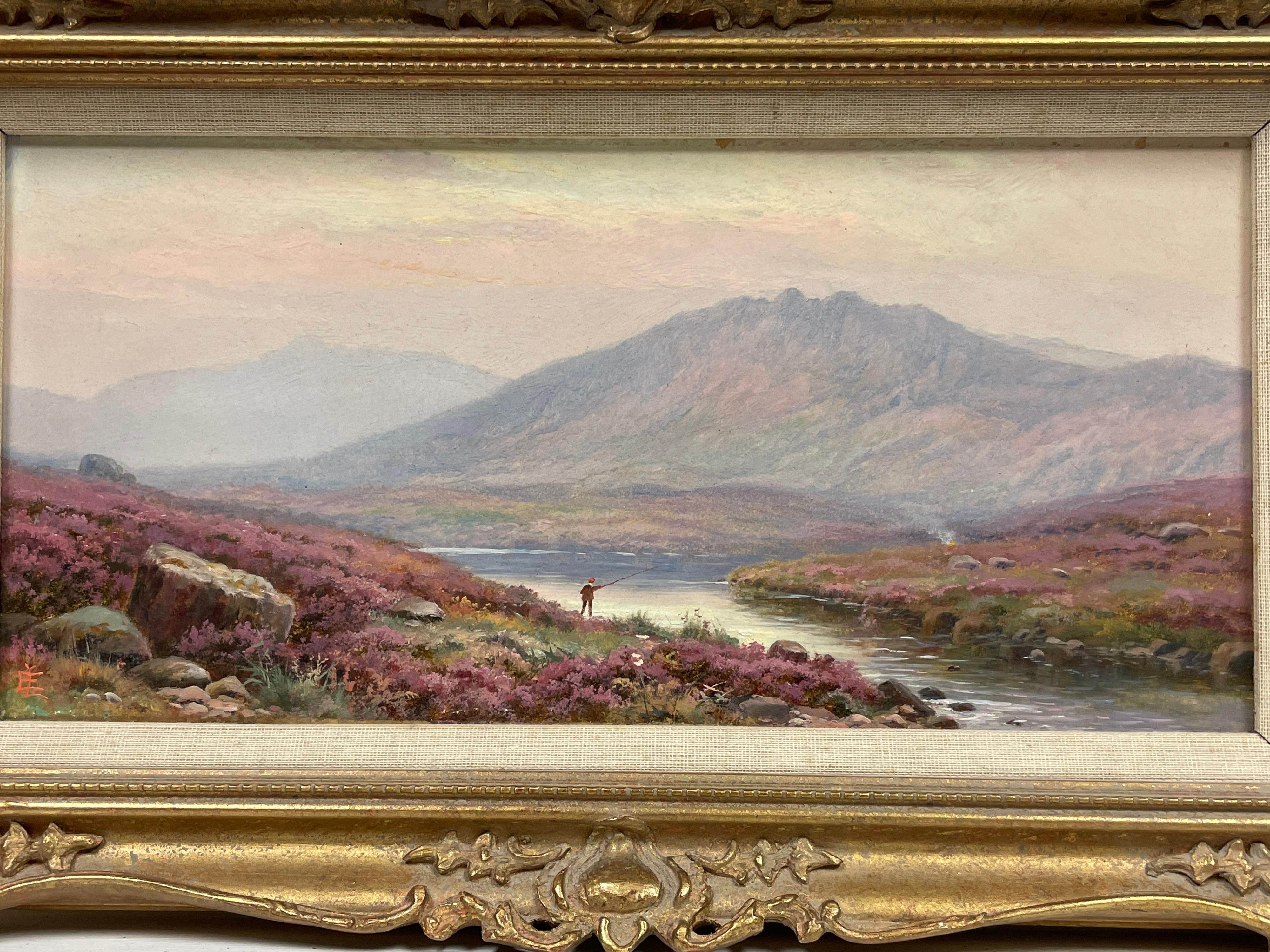 Edgar Longstaffe - Pair Antique Scottish Oil Paintings Angler in ...