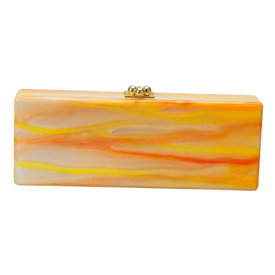 Edie Parker Wolf Glittered Acrylic Box Clutch at 1stDibs