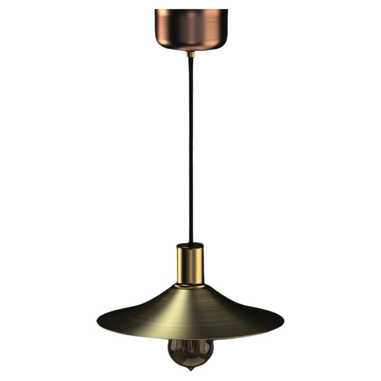 Edimate Genuine Copper/Brass Ceiling Light, Handmade in France For Sale ...