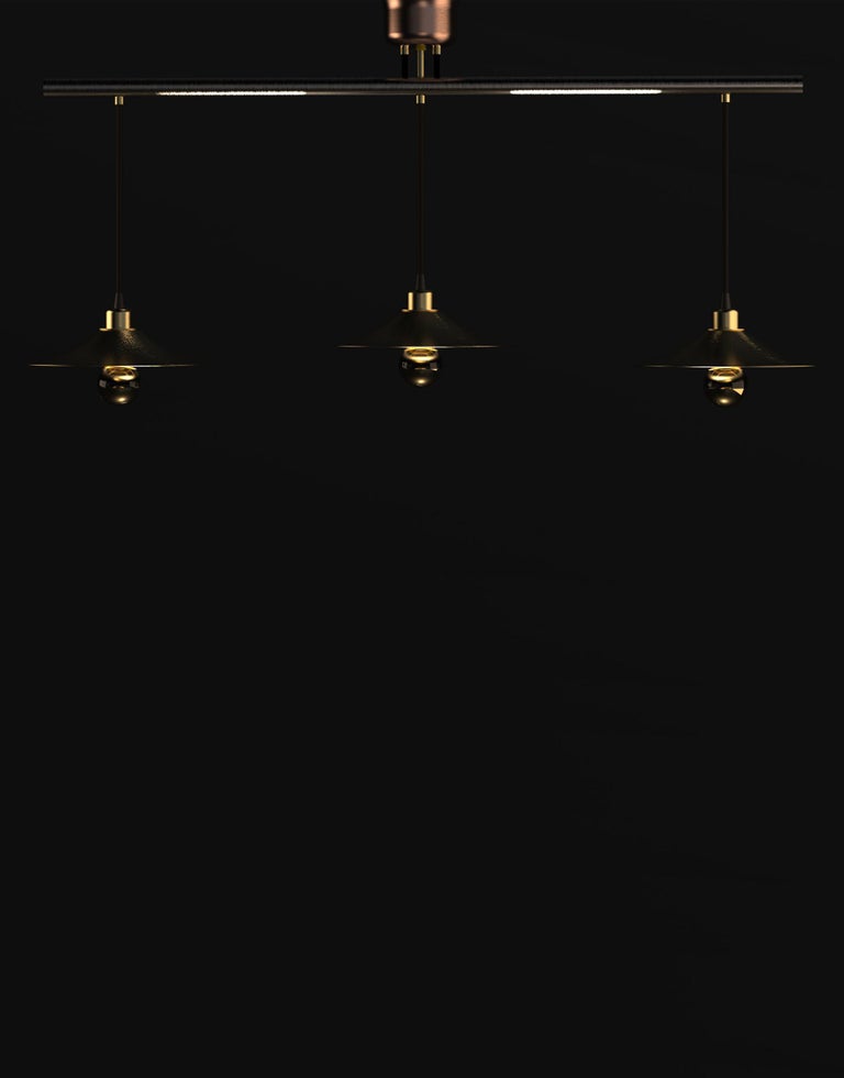 Edimate Stainless Steel/Copper Ceiling Light, Handmade in France For ...