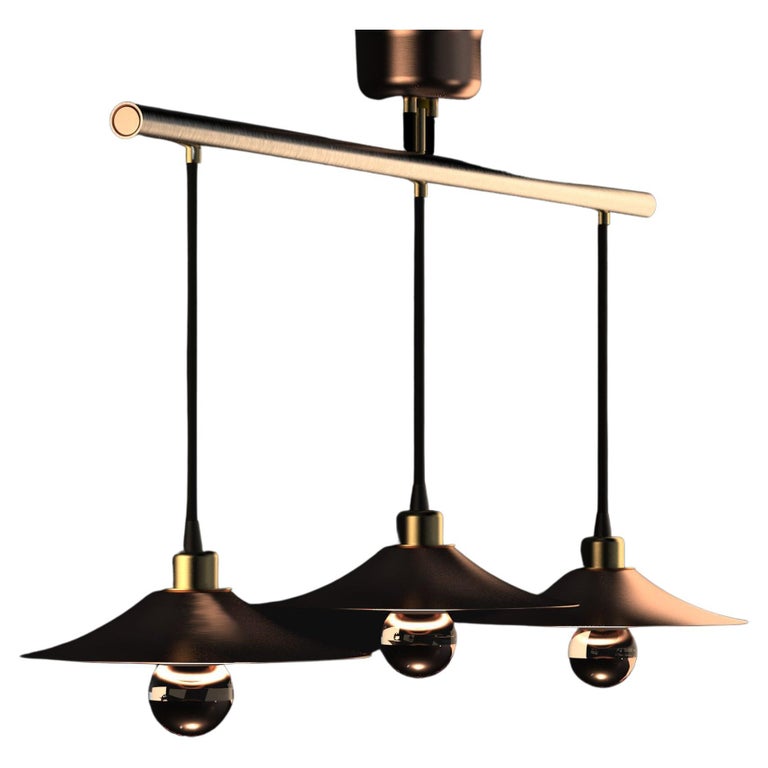 Edimate Stainless Steel/Copper Ceiling Light, Handmade in France For ...