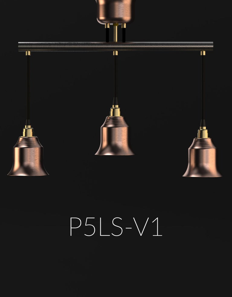 Edimate Stainless Steel / Copper Spot Ceiling Light, Handmade in France ...