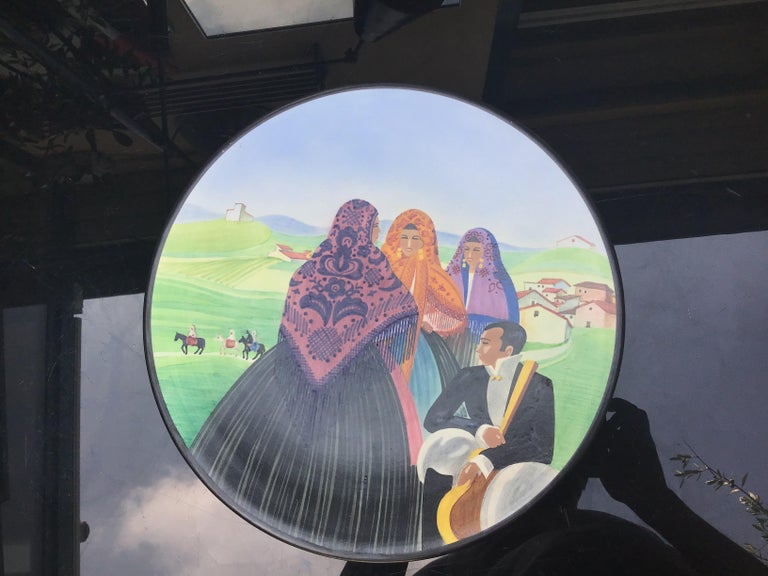 “Edina Altara Lenci Decorative Plate “Sardinian Landscape” Ceramic ...