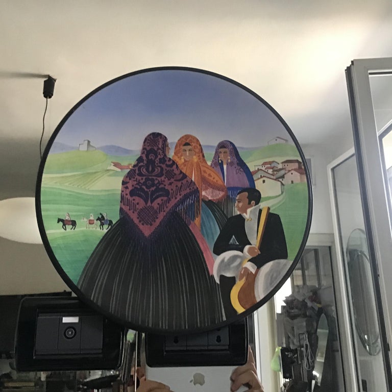 “Edina Altara Lenci Decorative Plate “Sardinian Landscape” Ceramic ...